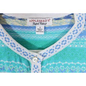 Appleseed's | Sweaters | Limited Edition Appleseeds Size S Teal Blue ...